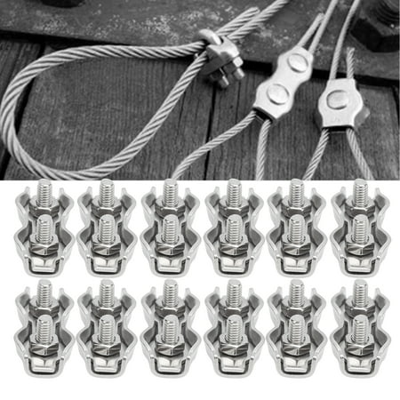 Spptty 18pcs M2 Duplex Wire Rope Clip Cable Clamps Stainless Steel ...