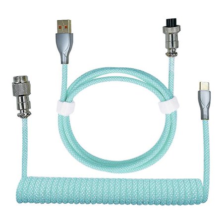 Type-c To Usb Data Cable Mechanical Keyboard Coiled Cable Green ...