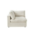 Rustic Manor Saniyah Cream White Linen Modular Left Arm Sofa Seat ...