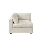 Rustic Manor Saniyah Cream White Linen Modular Left Arm Sofa Seat ...