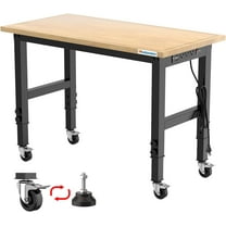 Height Adjustable Workbench, 48" L X 24" W, with Power Socket & 5FT ...