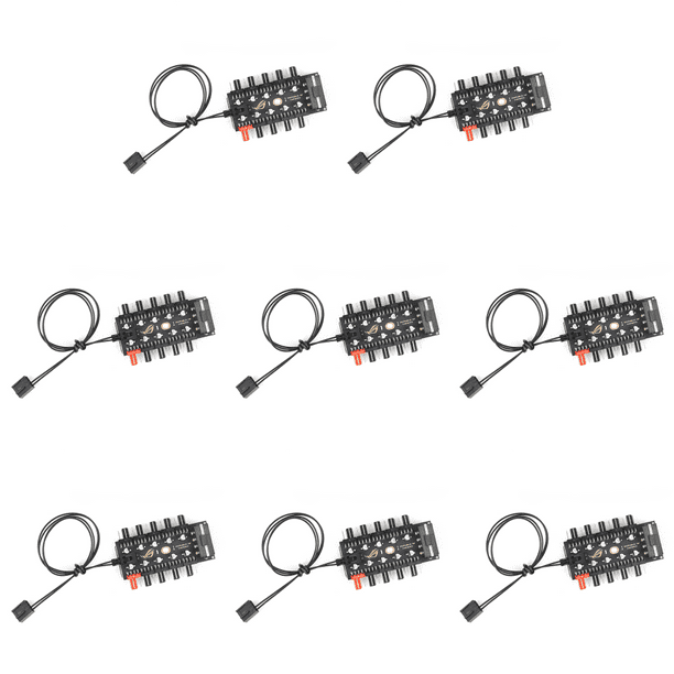 Controlador Velocidad Extensión Del Divisor HUB Del Ventilador Del Enfriador PWM 1 A 10 4 Pines ...
