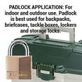 Master Lock 140D Solid Brass Keyed Different Padlock with 1-9/16-Inch Wide Body, 1/4-Inch ...