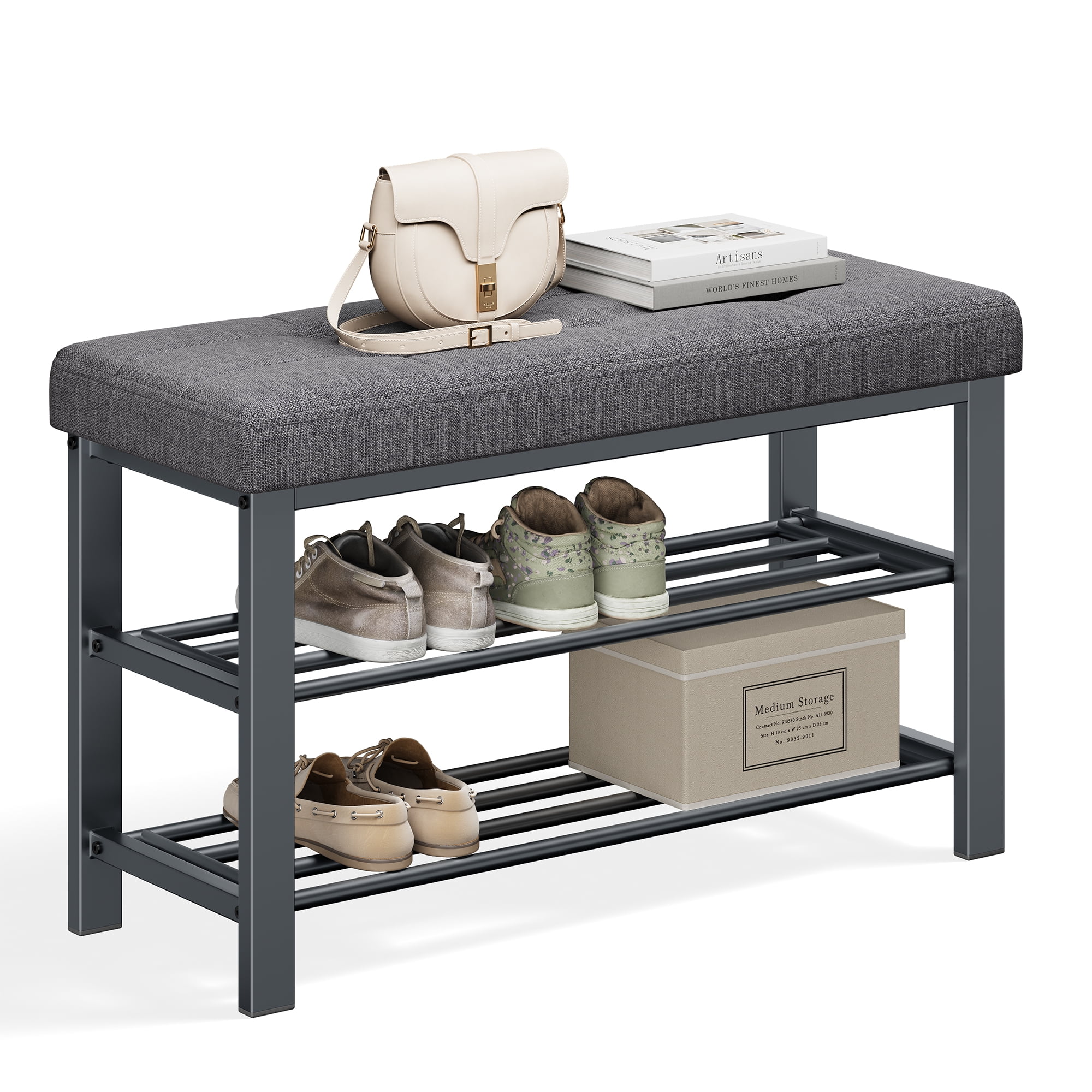 Click here for Songmics Shoe Bench  3-Tier Shoe Rack For Entryway... prices