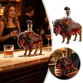 2026 New 3D 11.16oz Buffalo Figurine Glass Liquor Bottle with Deluxe ...