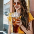 1 Pack 40 Oz Plastic Tumbler with Handle Double Wall Reusable Plastic ...