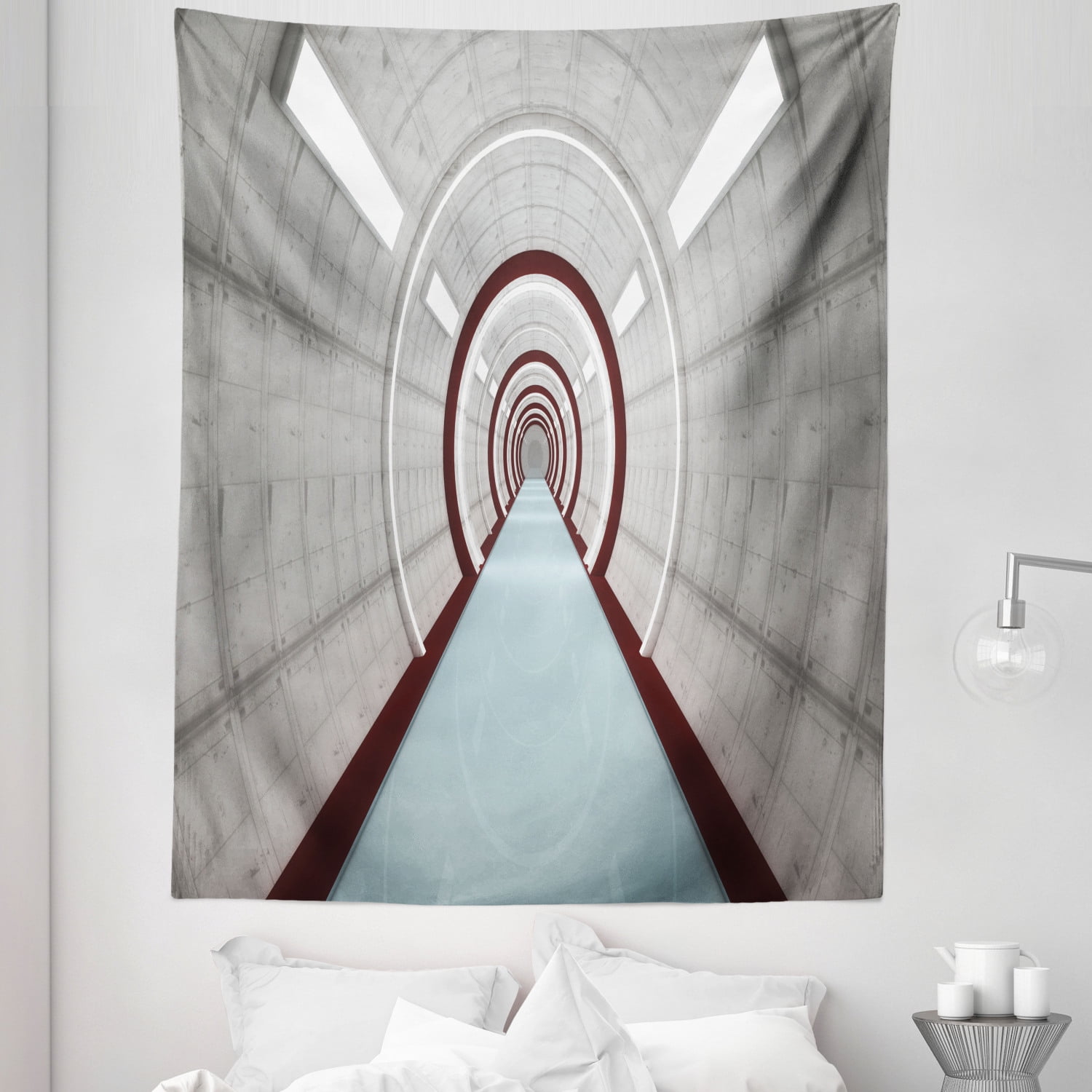 Science Tapestry, Futuristic Corridor with Simple Future Science ...