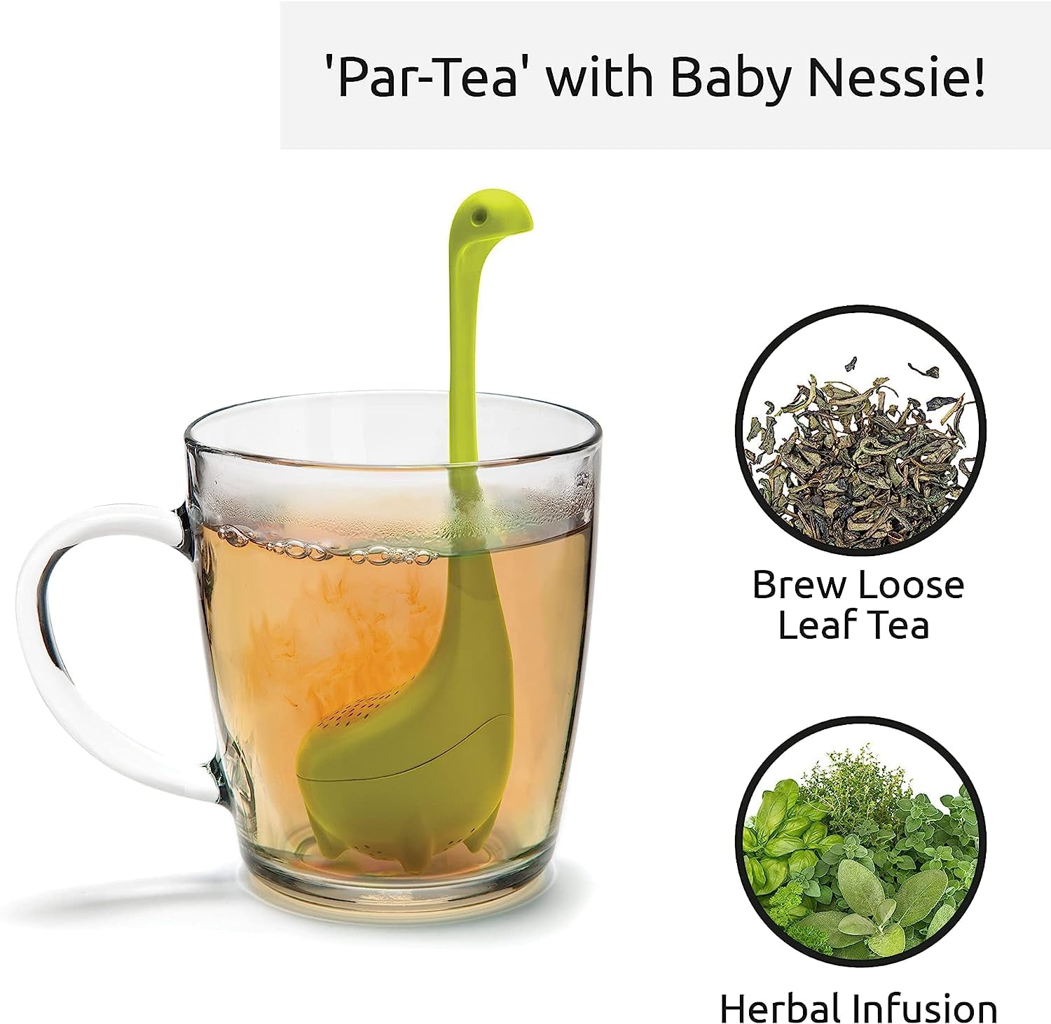 Loose Leaf Tea Infuser (Green) Dinosaur Tea Infuser Strainer with ...