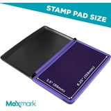 MaxMark Large Premium Purple Ink Stamp Pad - 3.5" x 6.25" - Quality ...