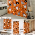 Bathroom Shower Curtain Happy Halloween Cat Orange Waterproof Shower ...