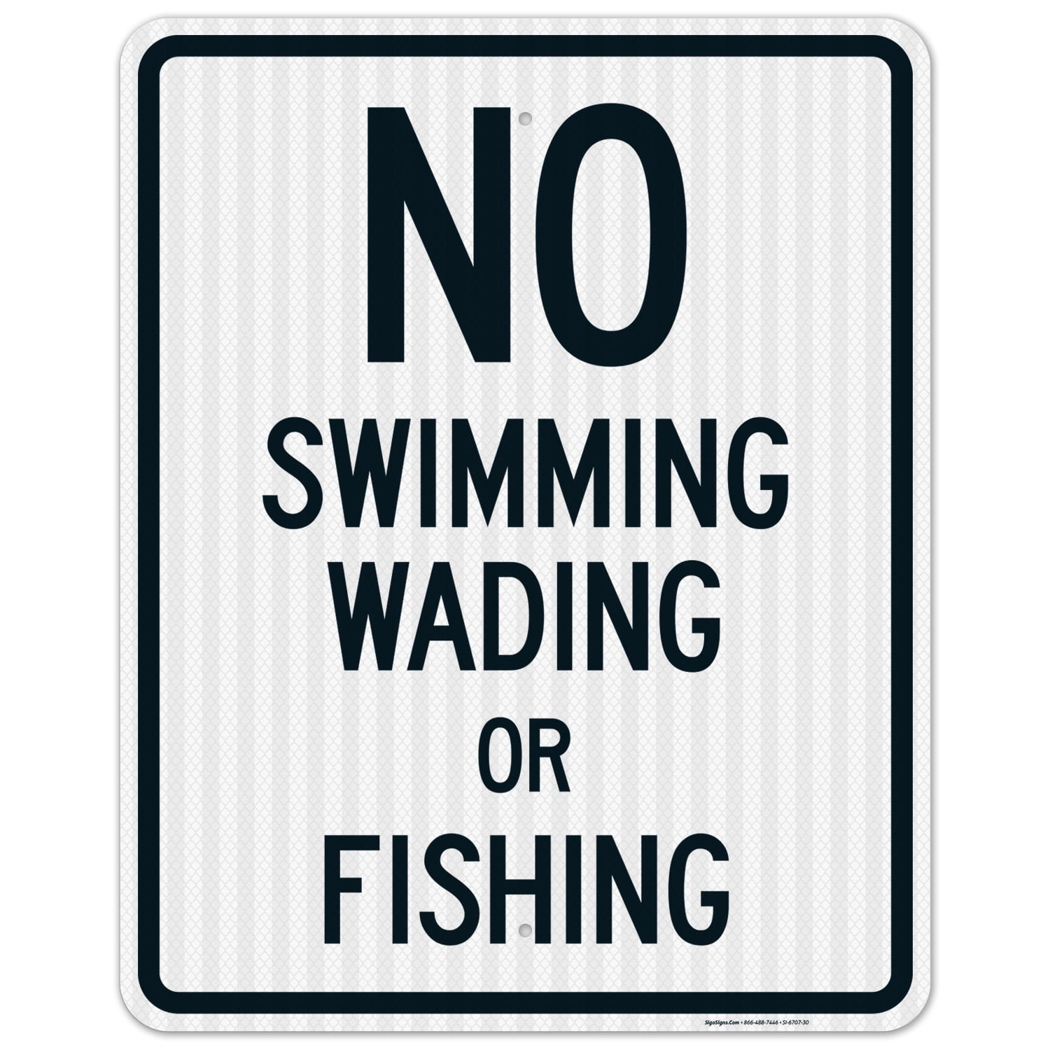 No Swimming Wading Or Fishing Sign, Pool Sign, - Walmart.com