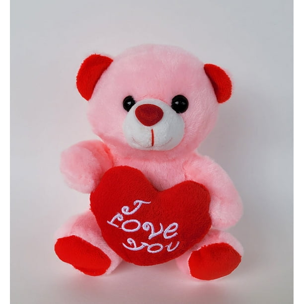 6" Pink Valentine Gift Teddy Bear with "I Love You " Heart Stuffed ...