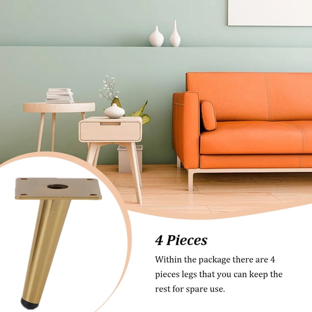 enqiretly 4 Pieces Iron Furniture Leg Pre-drilled Heavy Duty ...