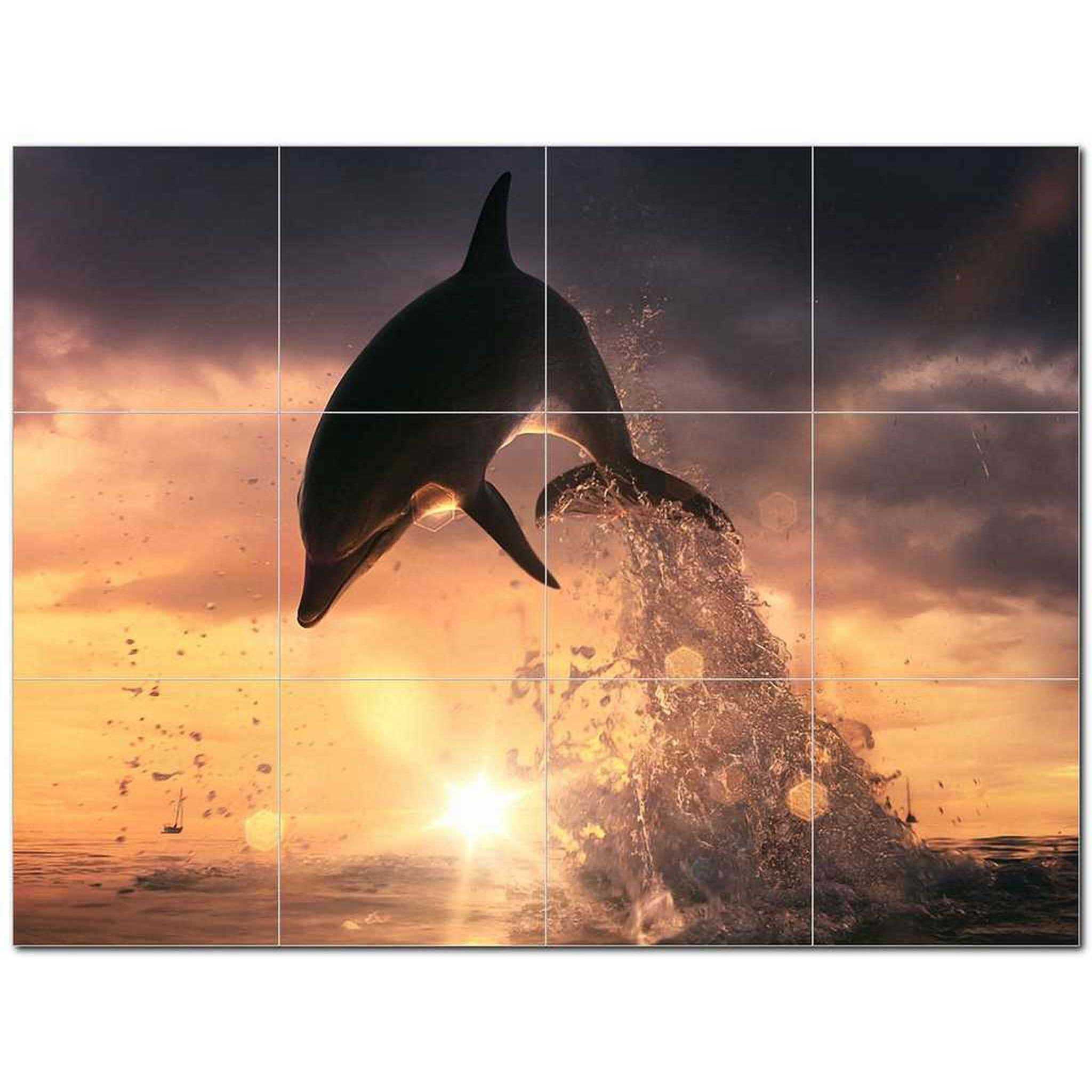 Dolphin Ceramic Tile Mural Kitchen Backsplash Bathroom Shower 402802 ...