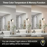 Apmir LED Bathroom Mirror Rectangular Frameless Super Bright Backlited ...