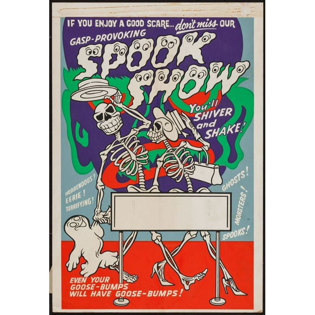 Spook Show Poster Metal Sign 8inx 12in Art Print on Metal 8x12 Multi ...
