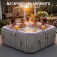 Segmart Inflatable Hot Tub for 4-6 People, Portable Outdoor Spa w/Built ...