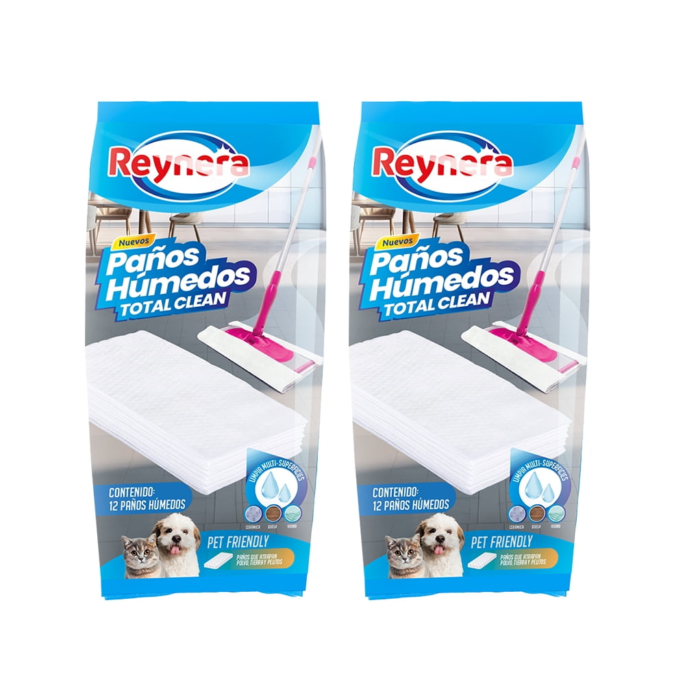 Kit De 2 Repuestos De Paños Húmedos Para Mop Total Clean Reynera | Walmart en línea