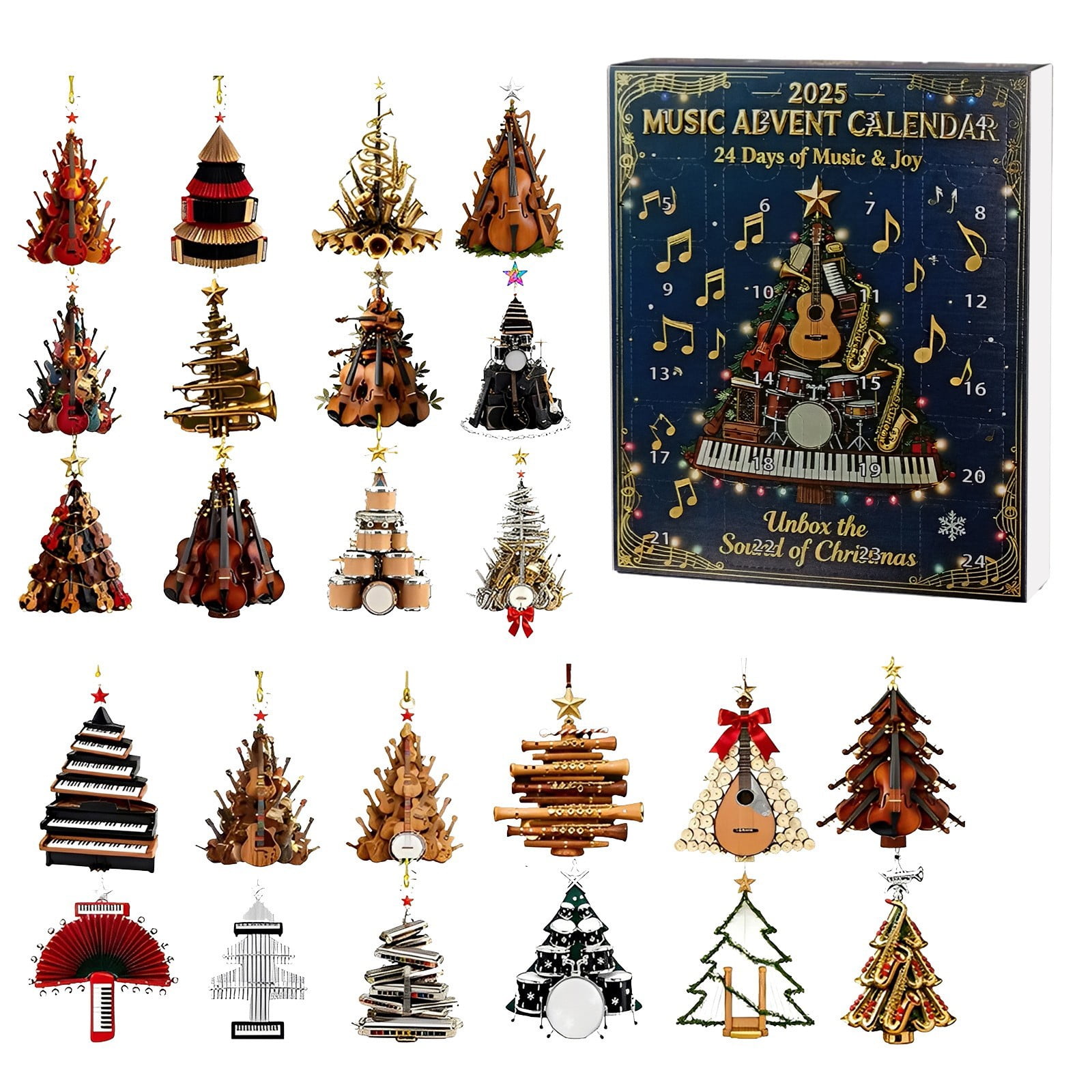 2025 Musical Instrument Advent Calendar, 24-Day Christmas Countdown ...