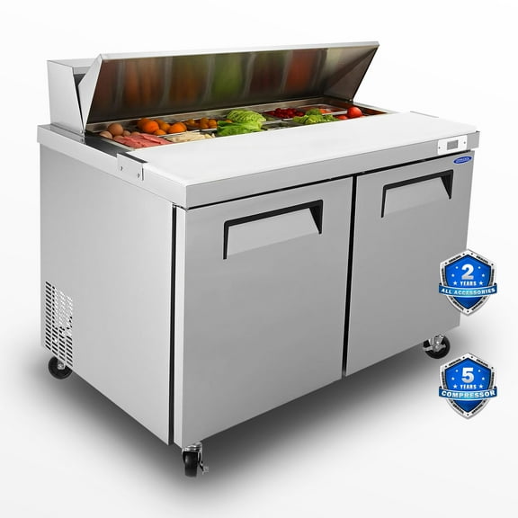 36 in. Commercial Chef Base Refrigerator Storage Cabinet for Cold Foods ...