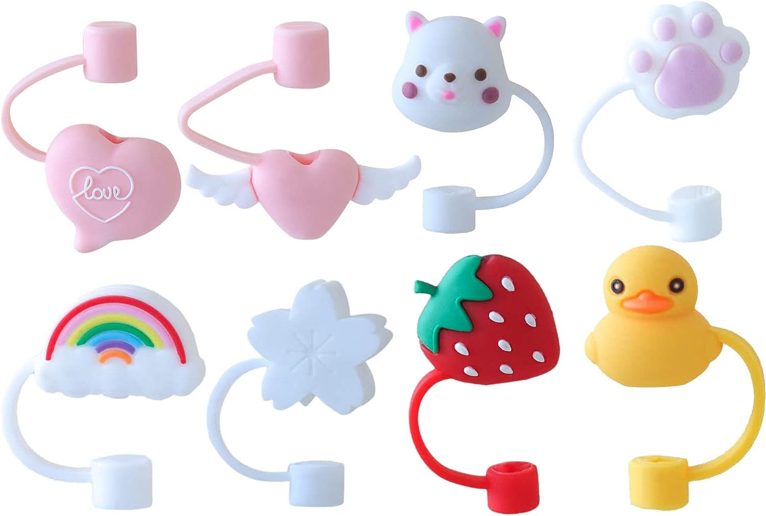 8Pcs Straw Covers, Straw Toppers Compatibles With Stanleys 40 OZ ...