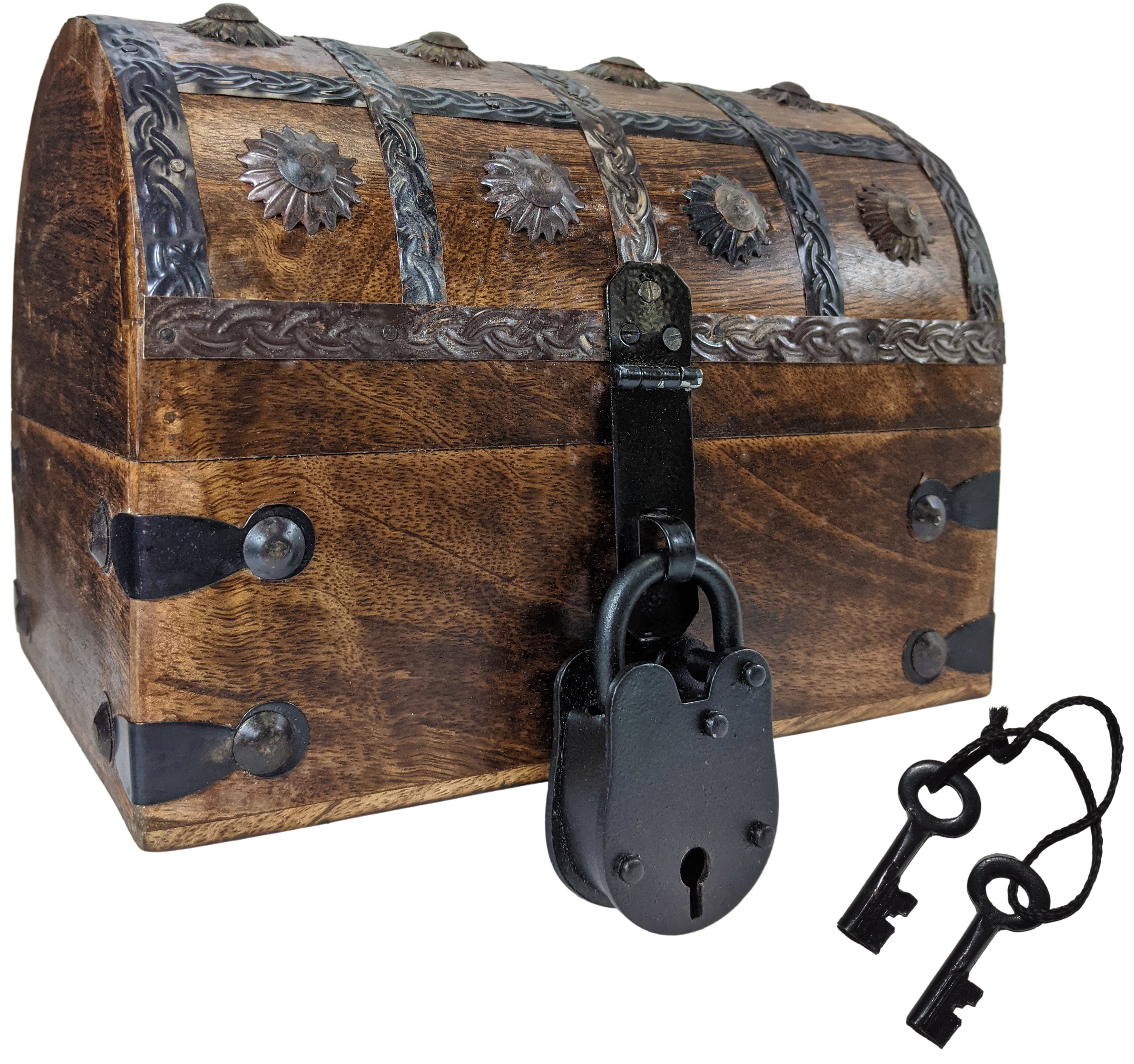 Lockable Large Pirate Treasure Wooden Chest Extra Large Antique Chest ...