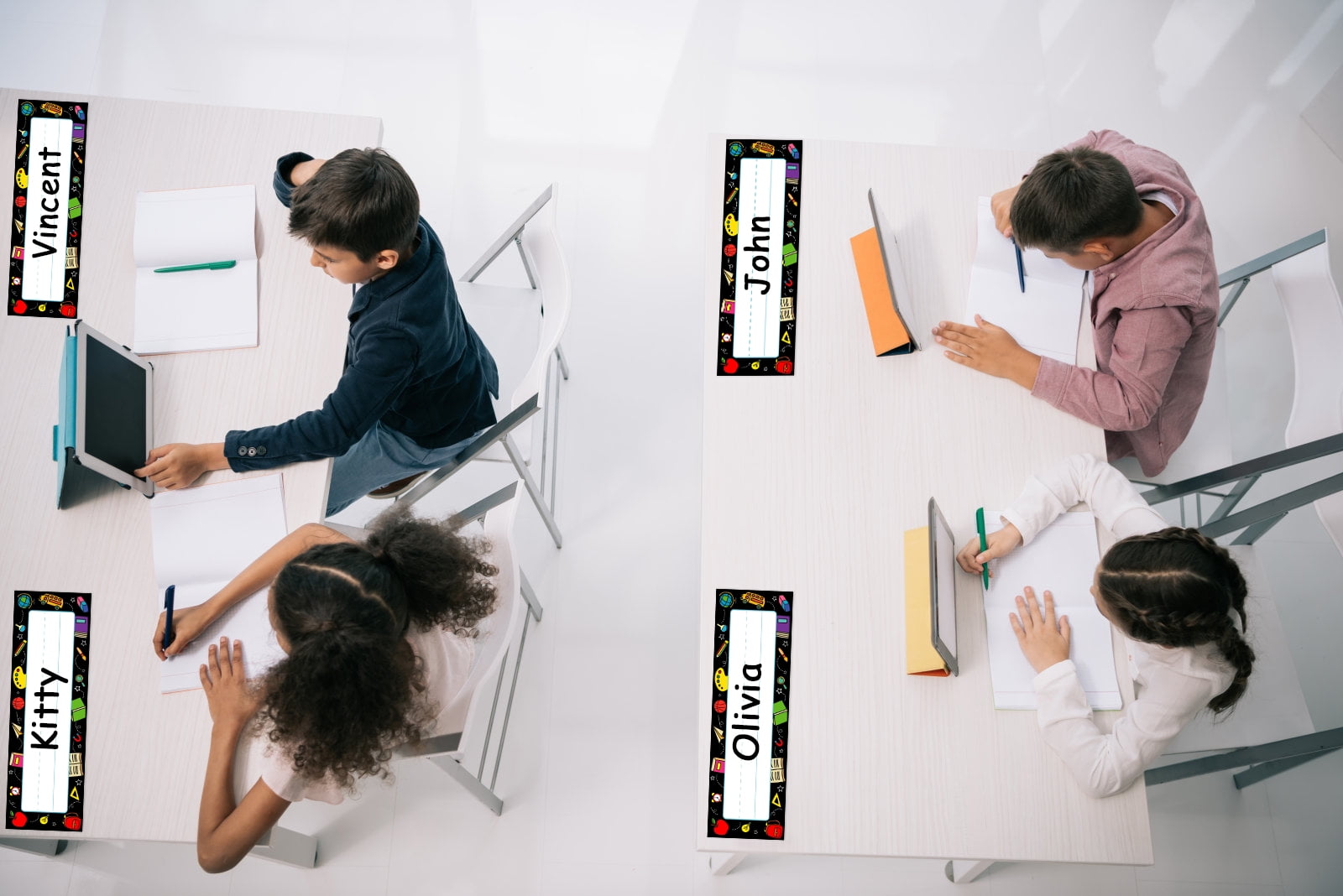 Buy WaaHome Desk Name Plates for Students Kids, 36pcs Desk Name Tags ...