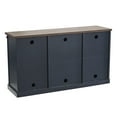 FESTIVO 54 in. Navy Blue Sliding Doors TV Stand Console Entertainment ...