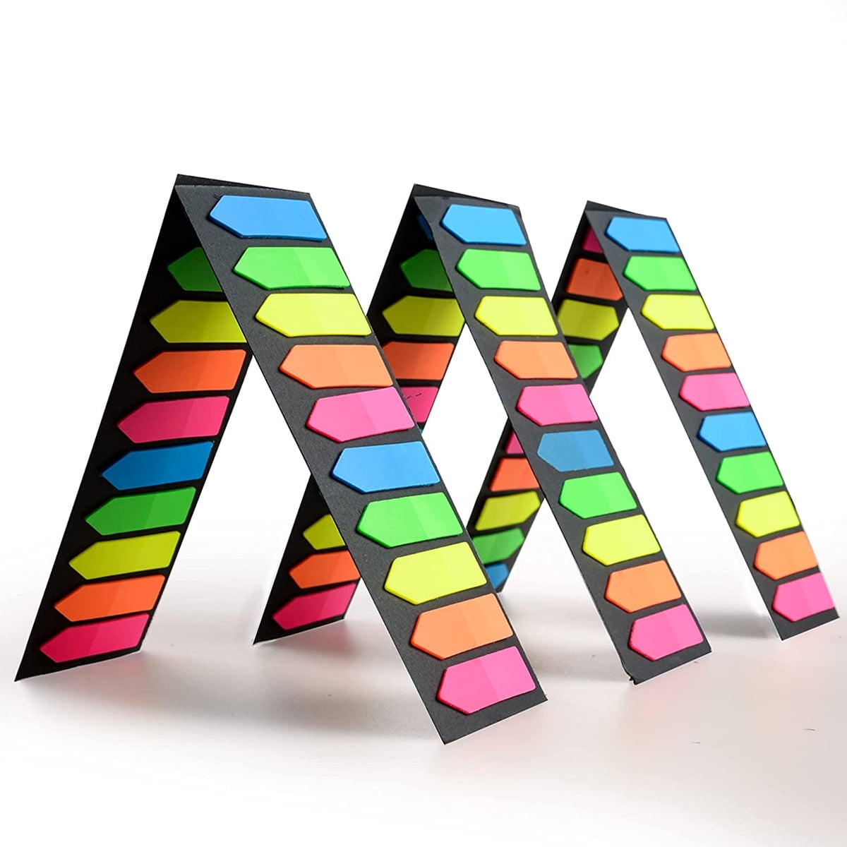 Banderas de notas adhesivas translúcidas fluorescentes, 1200 unidades ...