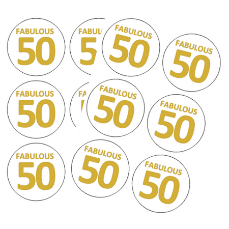 120ct 50th Birthday Stickers - Walmart.com
