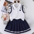 Amidoa Girls Summer Outfits 2 Piece Short Sleeve Cute Top and Pleated ...