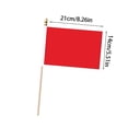 50PCS Hand Held Small Red Flags On Stick,Perfect Decorations Themed ...