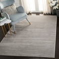 SAFAVIEH Vision Adrasteia Overdyed Solid Area Rug, Silver, 5' x 5 ...