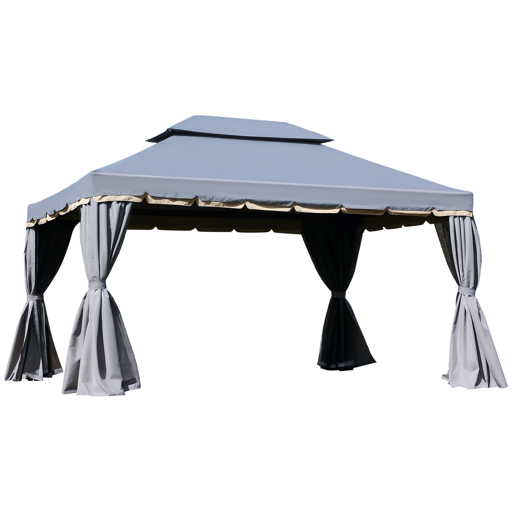Click here for Outsunny 13 X 10 Outdoor Patio Gazebo Canopy  Grey... prices