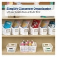 Book & Binder Holders 6 Pack - White Plastic Organizer - Classroom ...