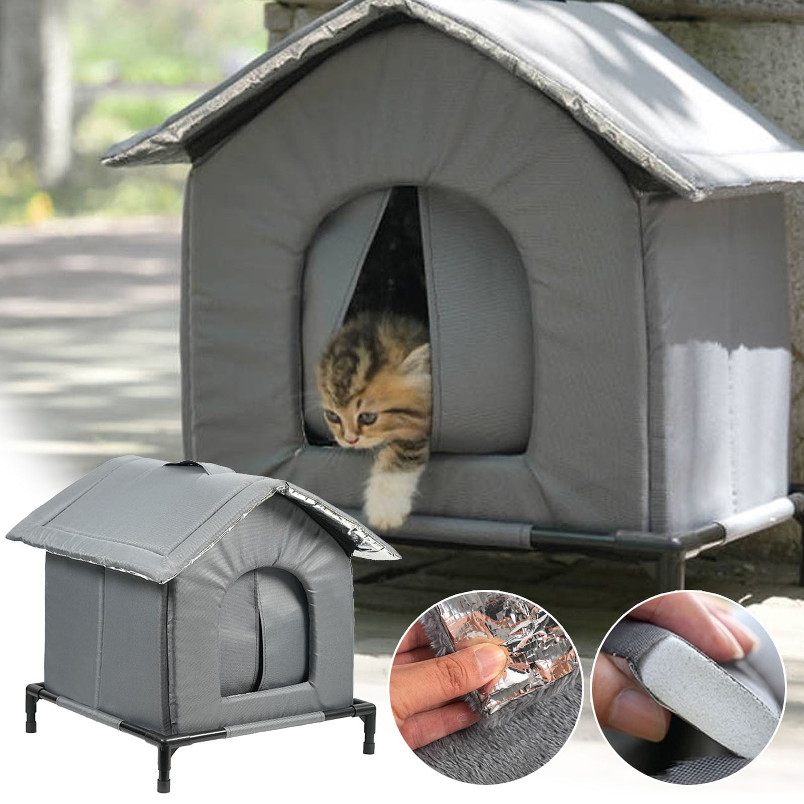 Click here for Vivavault Outdoor Cat Kennel For Winter With Water... prices