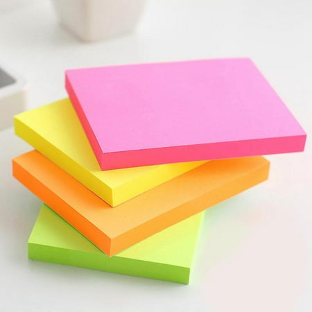 By Sticky Notes 76*51mm Self-stick Notes 4 Bright Color 5 Pads, 100 ...