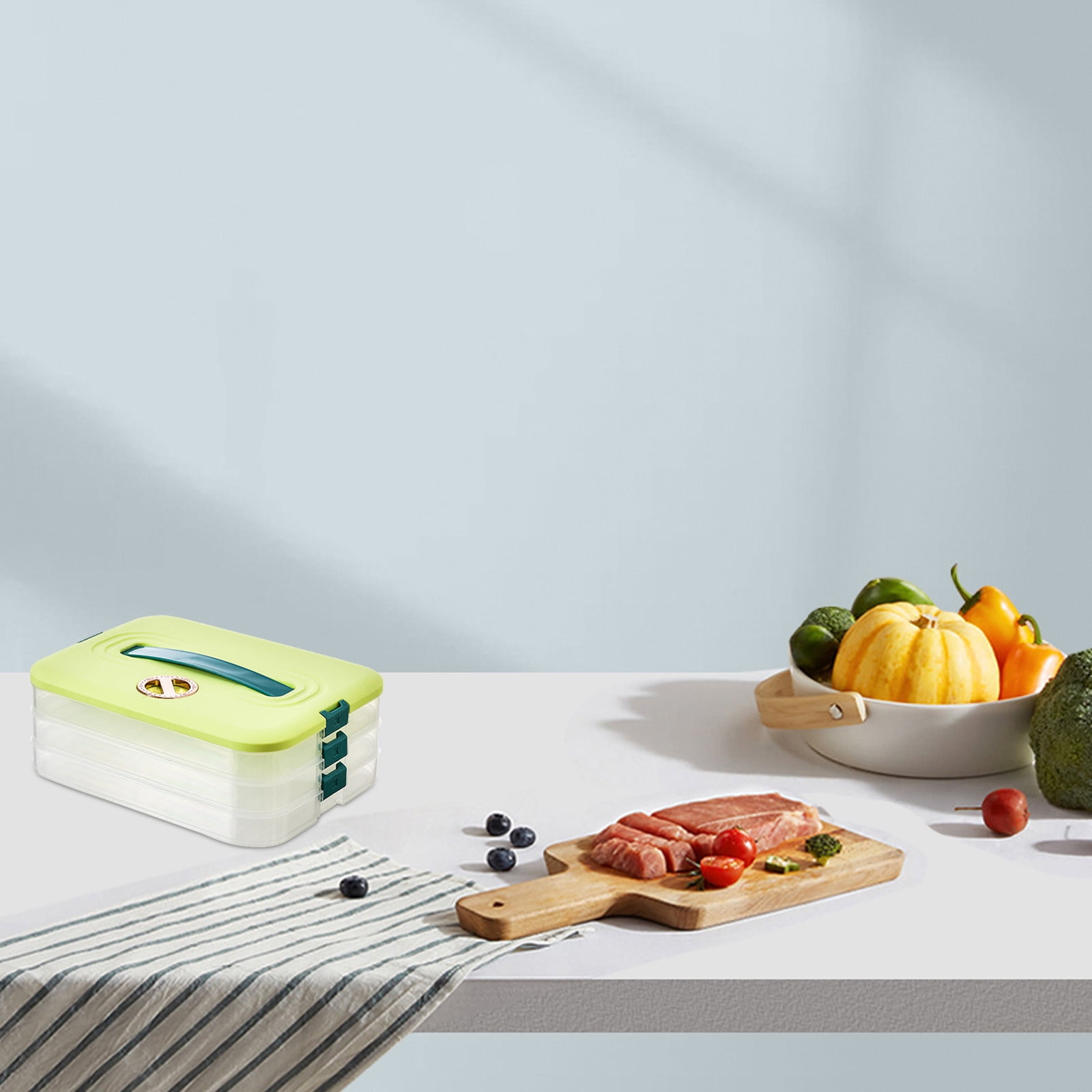 HOARBOEG Refrigerator Organizer Bins Plastic Food Storage Containers ...