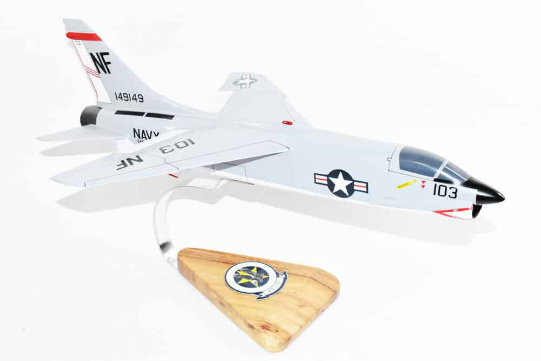 VF-51 Screaming Eagles F-8J Model,Vought F-8 Crusader,18,Mahogany Scale ...