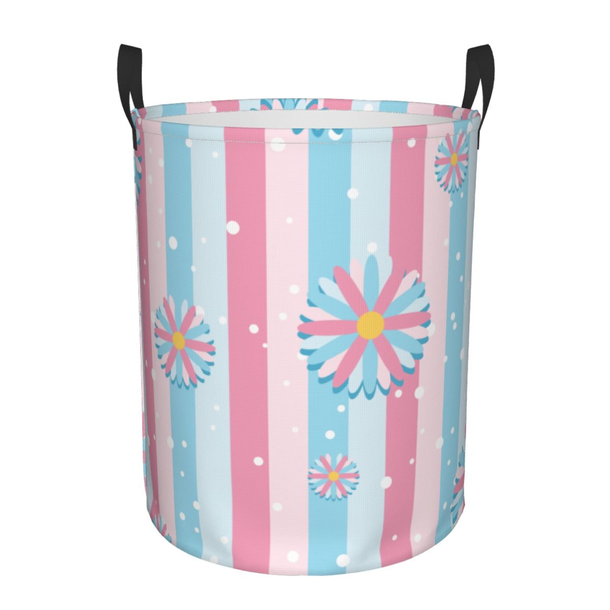 XMXY Round Laundry Basket Organizer, Blossom Snowflake Floral ...