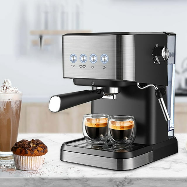 Espresso Machine Coffee Machine with Milk Frother 15 Bar Pressure 1050W Temperature Control 1.5L ...