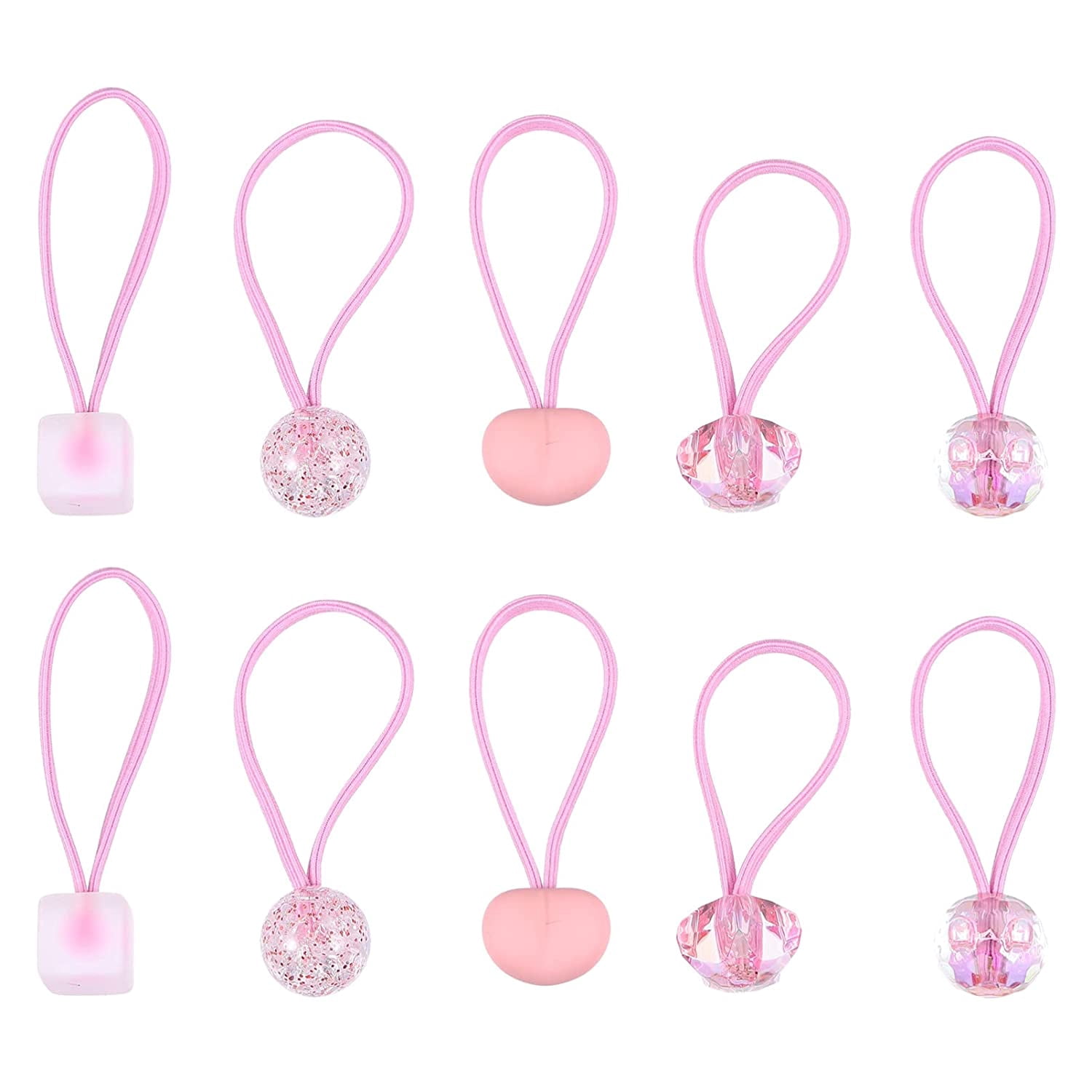 10Pcs Girls Hair Ropes, Cute Baby Hair Ties, Sweet Hair Rubber Bands ...
