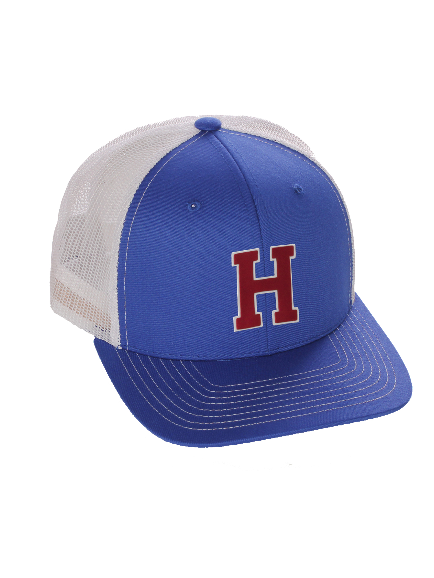 team sports custom initial letter h trucker hat adjustable snapback ...