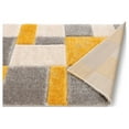 Well Woven San Francisco Escondido Yellow Modern Squares 5'3" x 7'3 ...