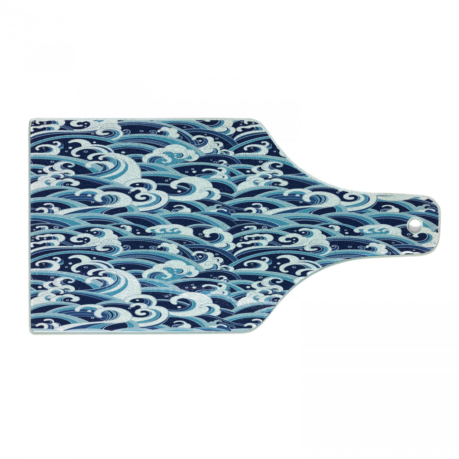 Japanese Wave Cutting Board, Traditional Eastern Pattern with Waves of ...