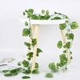 Home Decor Artificial Flower Vine Leaves Realistic Plastic Plant Silk ...