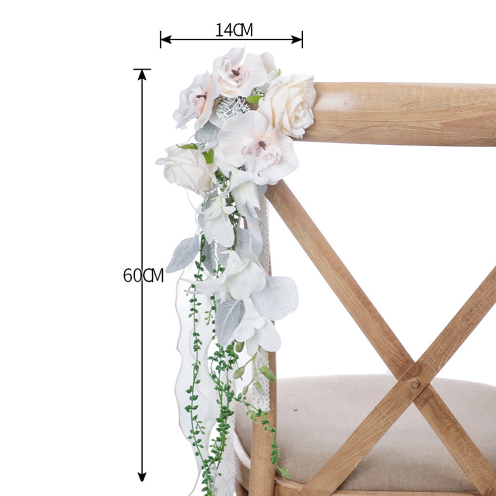 Reusable Artificial Chair Back Flower Photography Props For Outdoor ...