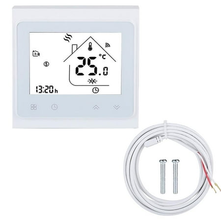 LCD Touch Screen WiFi Smart Thermostat Temperature Controller Wifi Thermostat LCD WiFi Smart ...