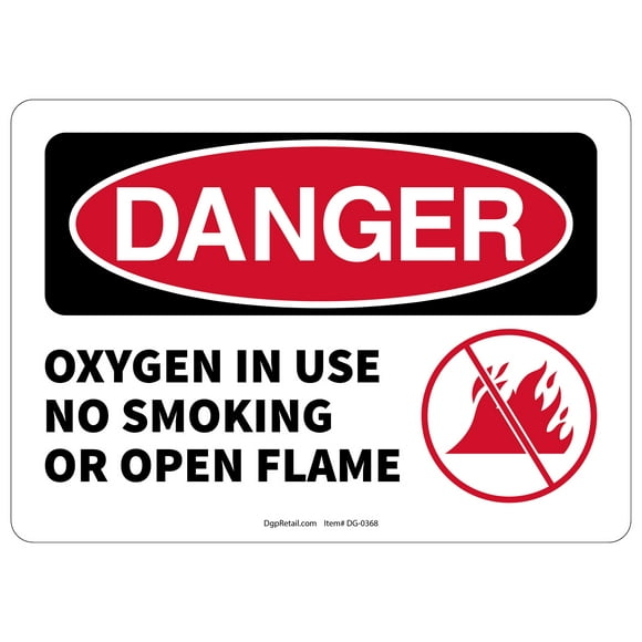 Oxygen Use Sign