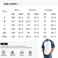 Domuza Men's Denim Patchwork Baseball Shirt Casual Vintage Raglan Short ...